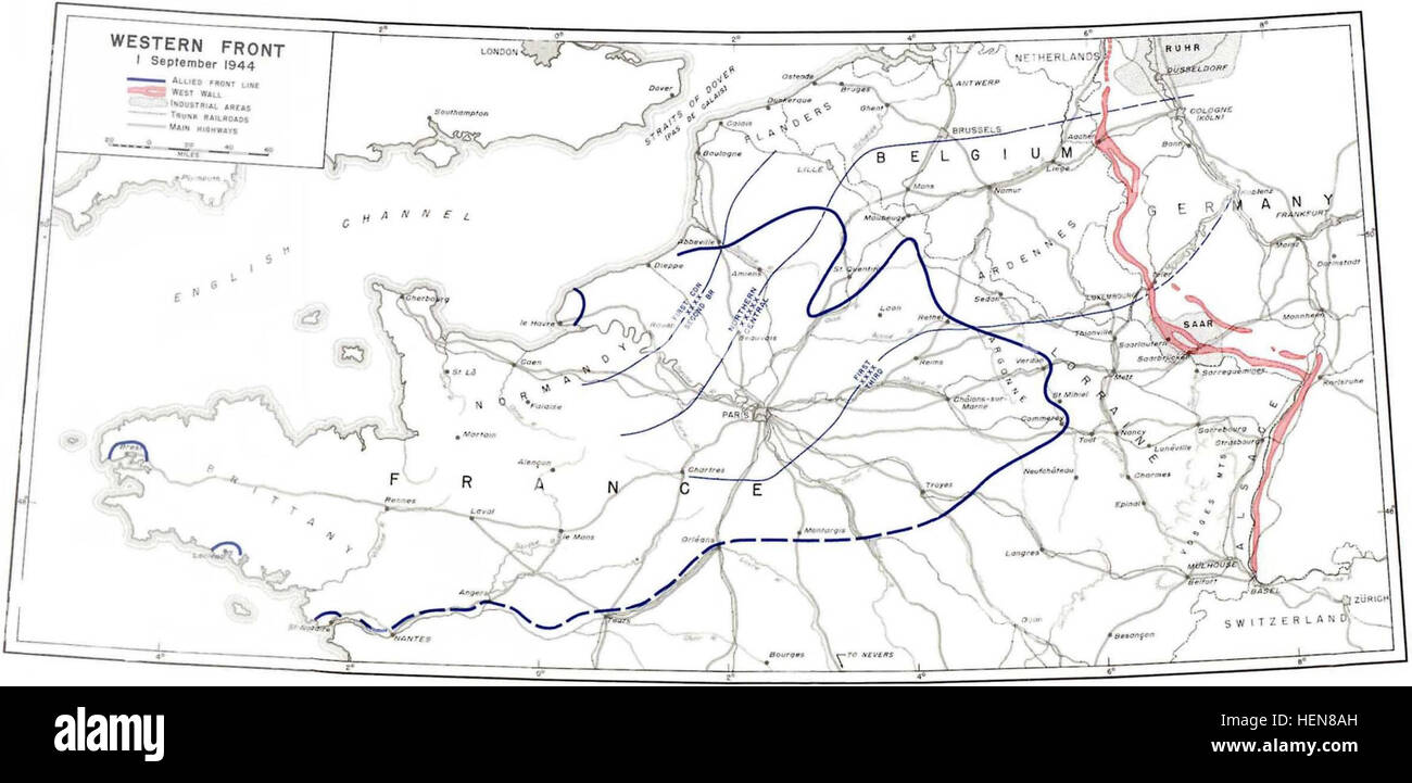 Western Front - 1 Sep 1944 Stock Photo - Alamy