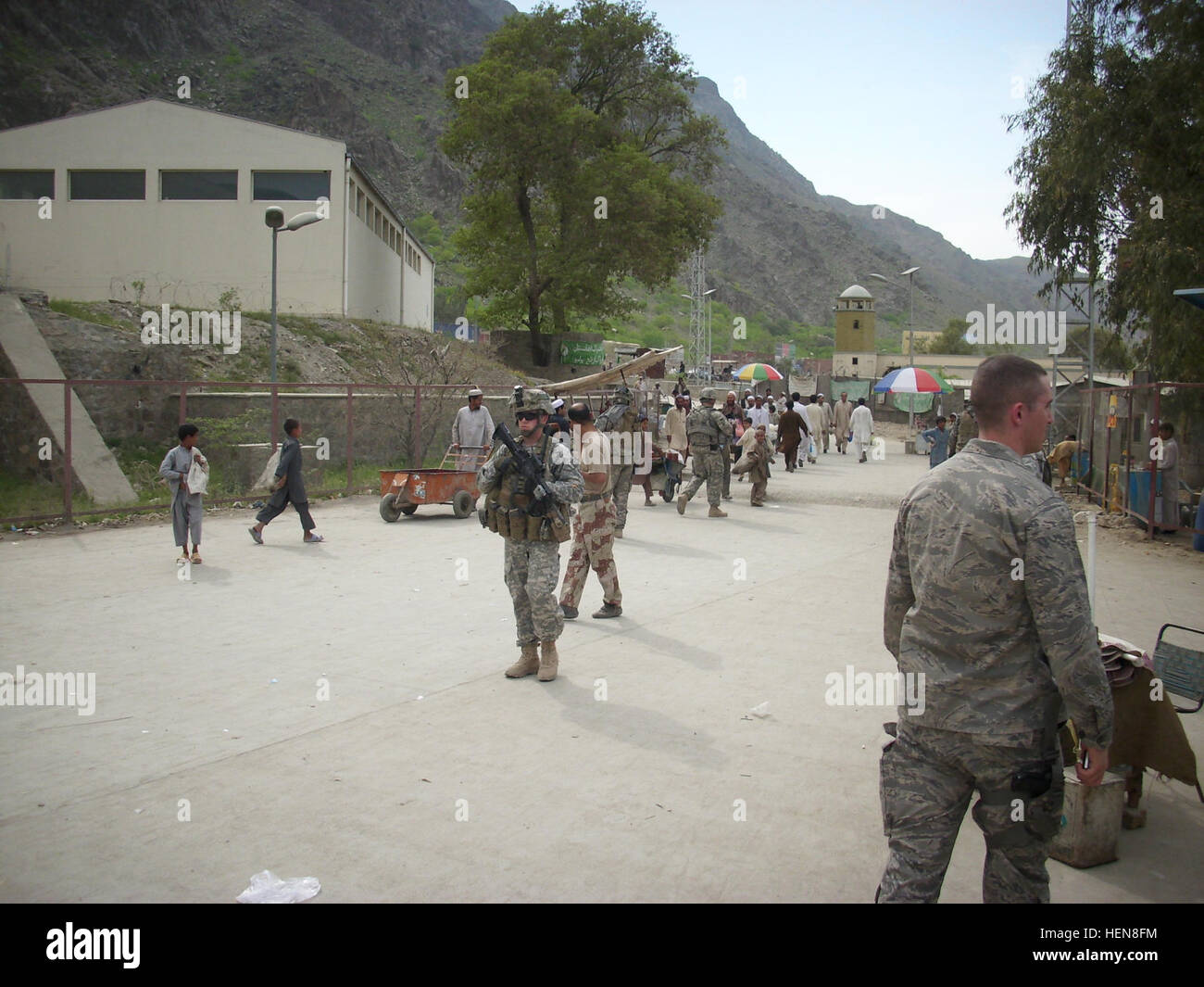 Combined Joint Task Force 82nd Soldiers and logistics units walk the ...