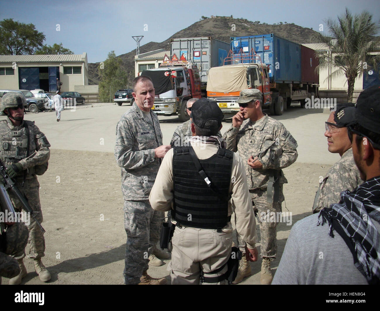 Combined Joint Task Force 82nd Soldiers and logistics units walk the ...