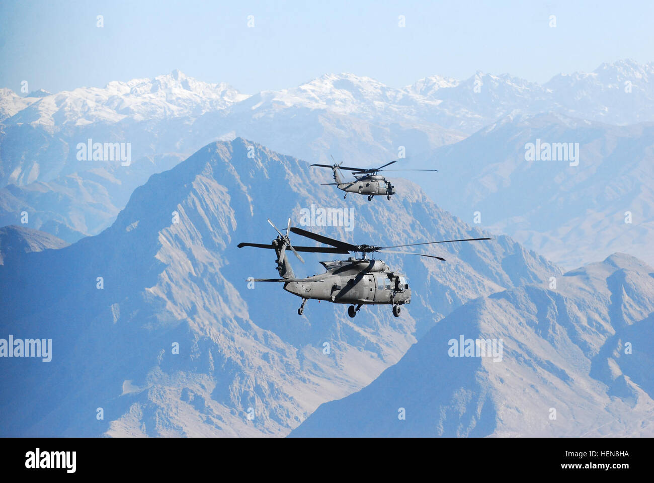 Pair of 10th Combat Aviation Brigade UH-60M Black Hawk helicopters from ...