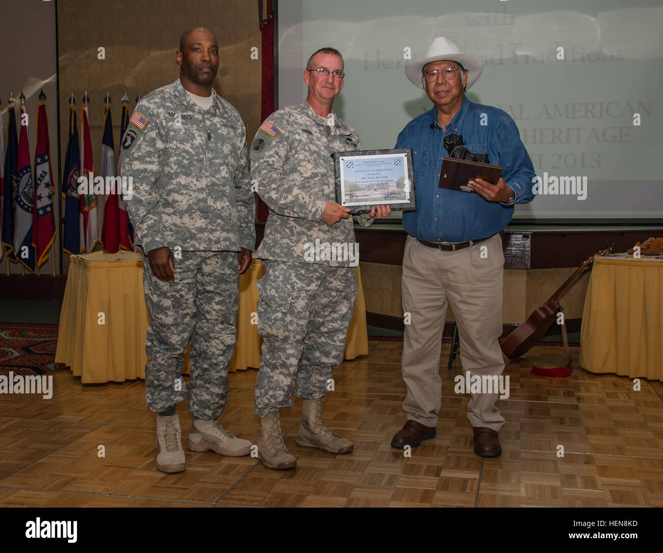 Paul "Cowbone" Buster (right), a full-blood Seminole Native American ...