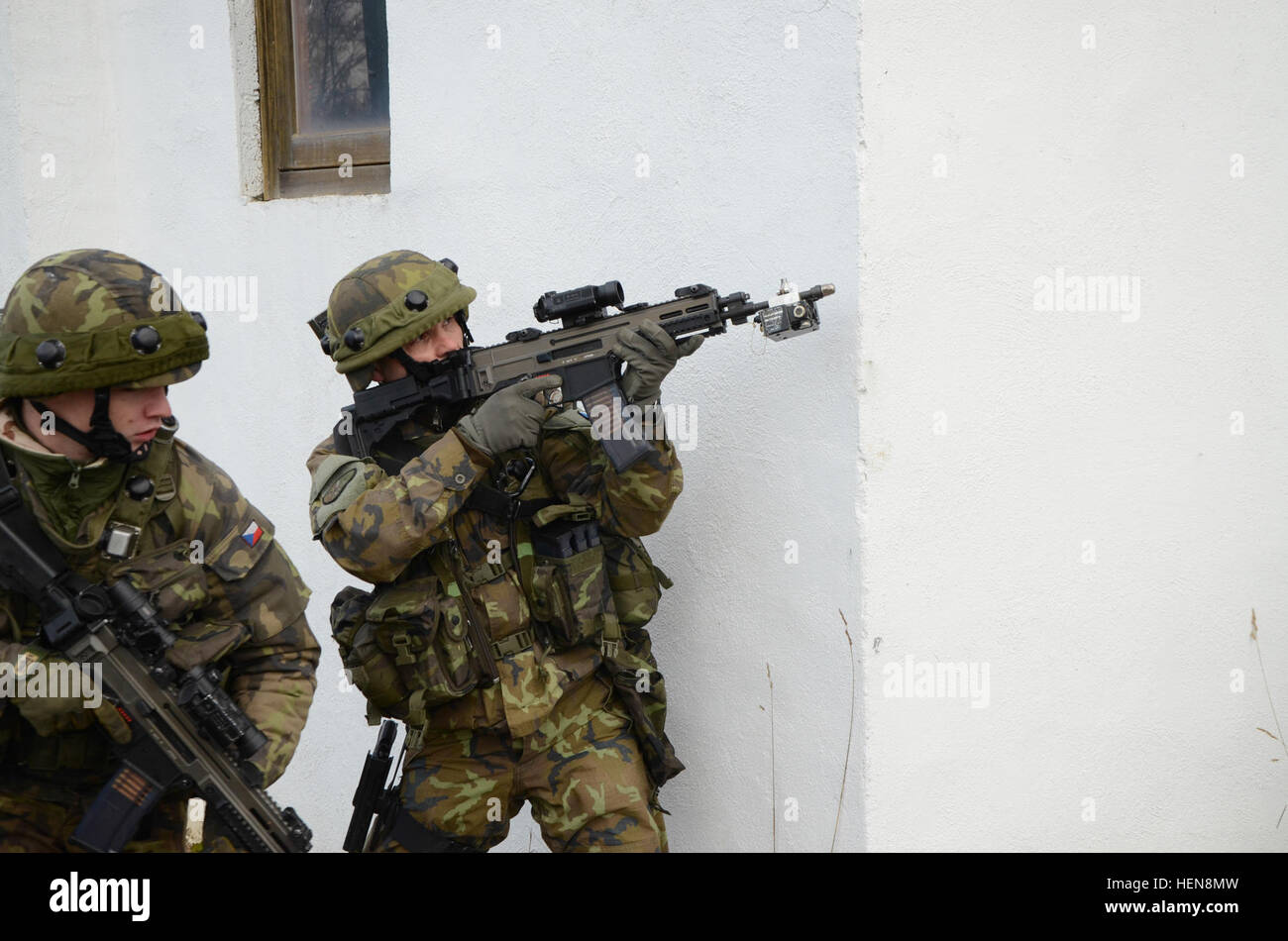 Czech Land Forces soldiers with the 72nd Mechanized Brigade provide ...