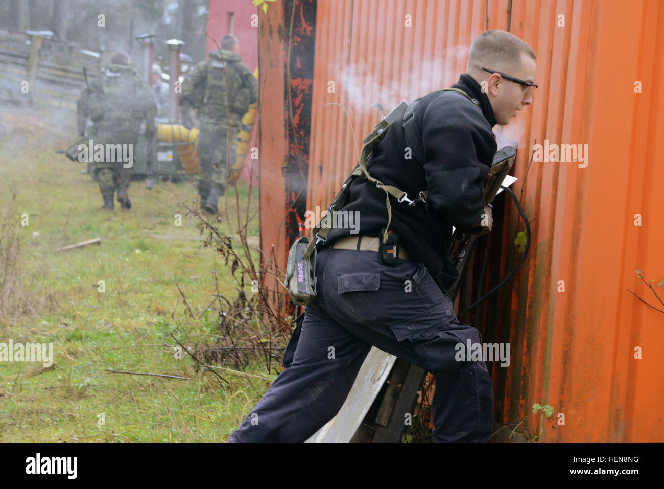 A U.S. Army Soldier with 1st Battalion, 4th Infantry Regiment acts as ...