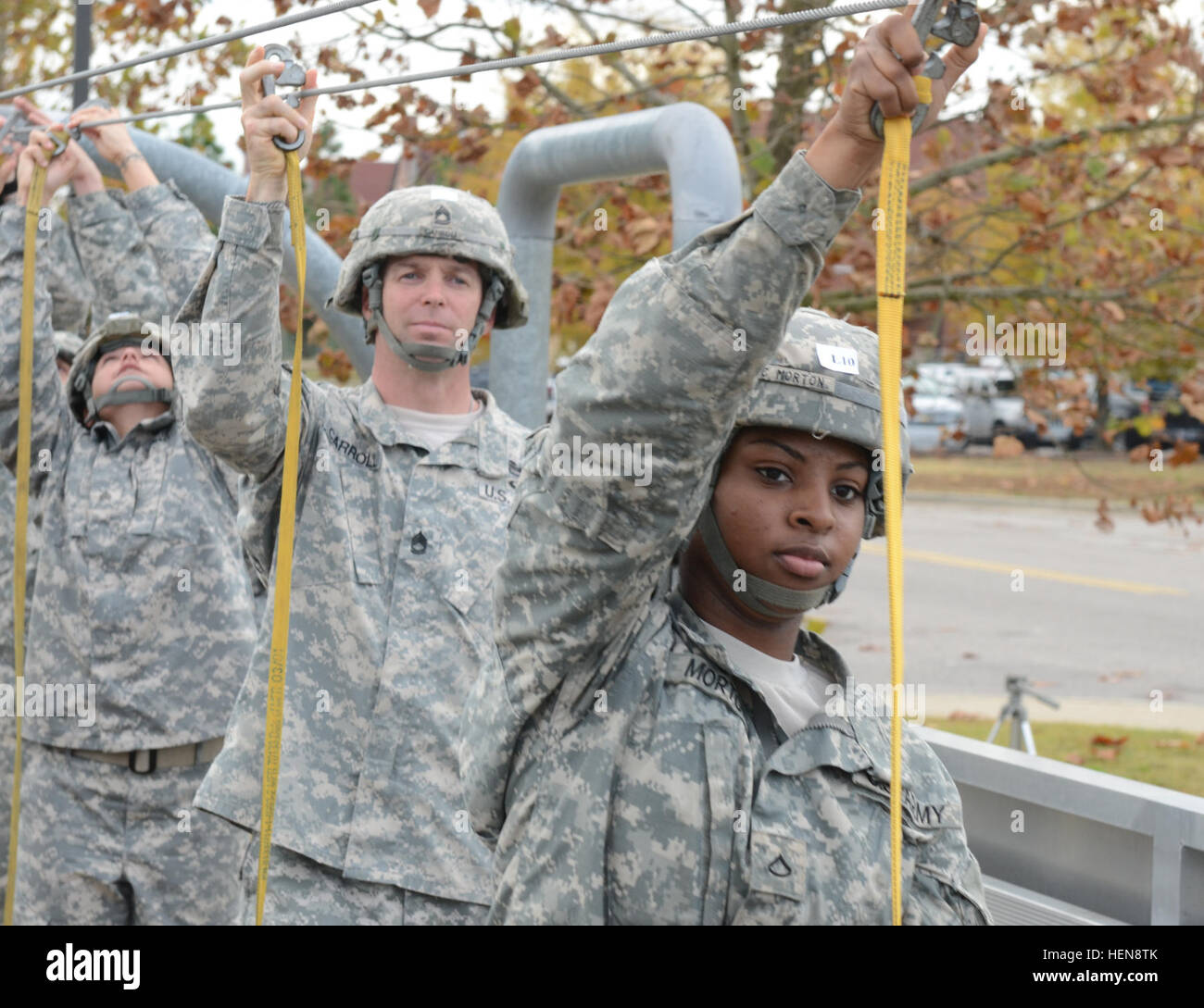Pfc. Kara B. Morton of Milton Fla., a military policeman and Sgt. 1st ...