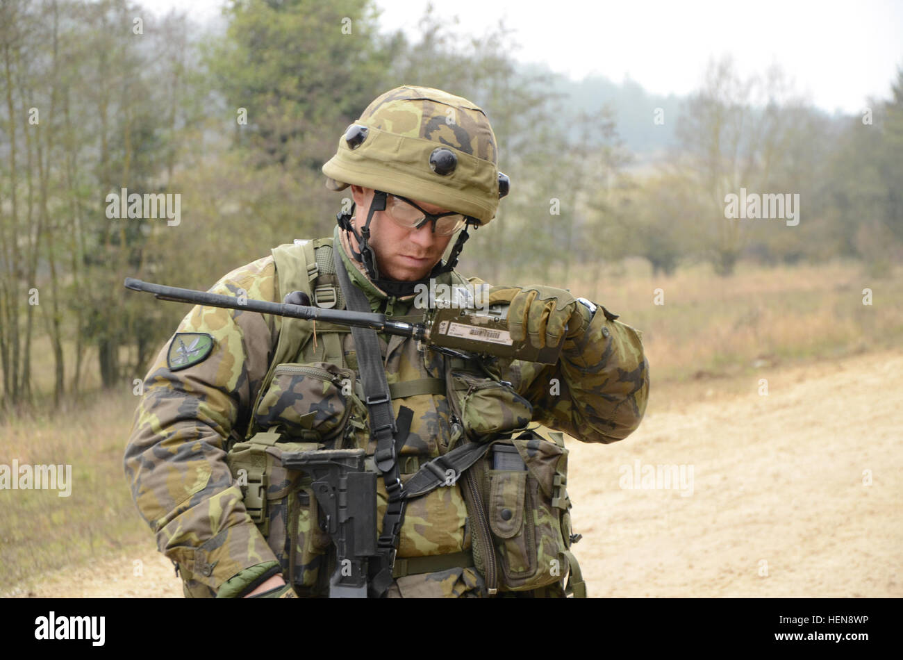 A Czech Republic soldier with the 1st Company, 72nd Mechanized Brigade ...