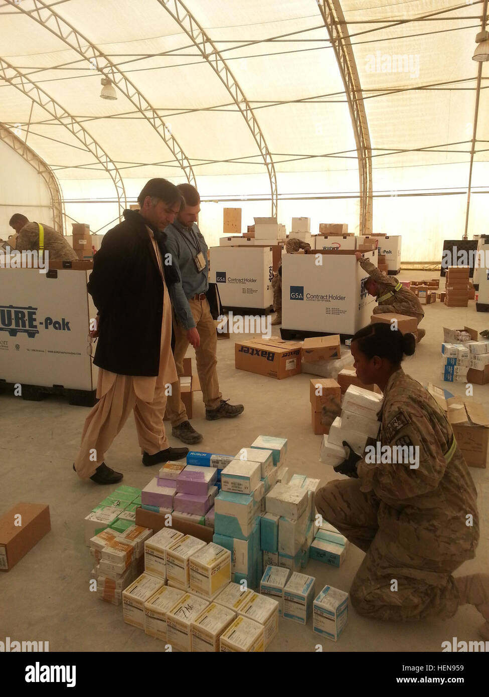 Spc. Sakoiya Hodge, a medical logistics specialist with the 1103d ...