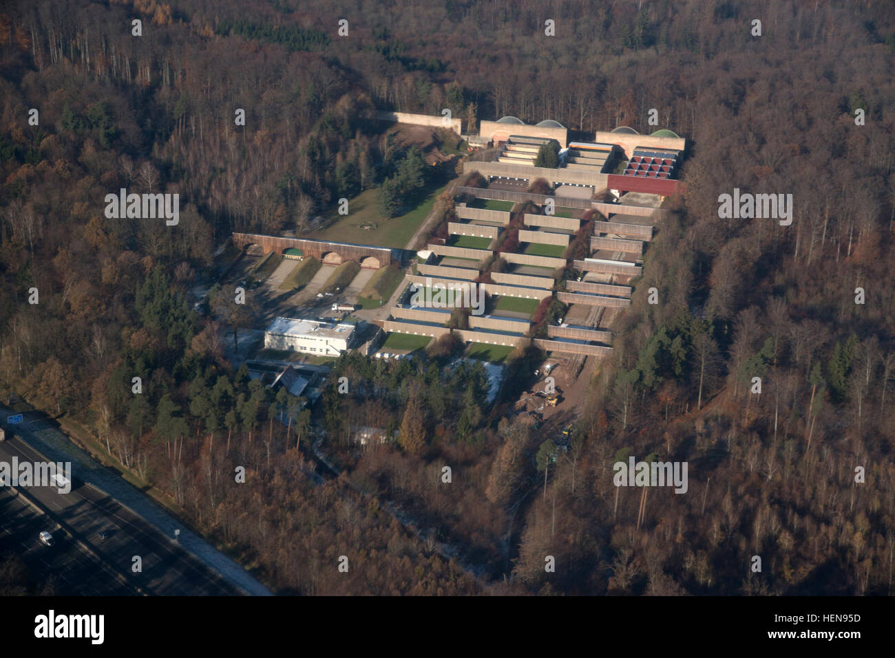 This aerial view of the Panzer Range Complex is part of the 7th Army ...