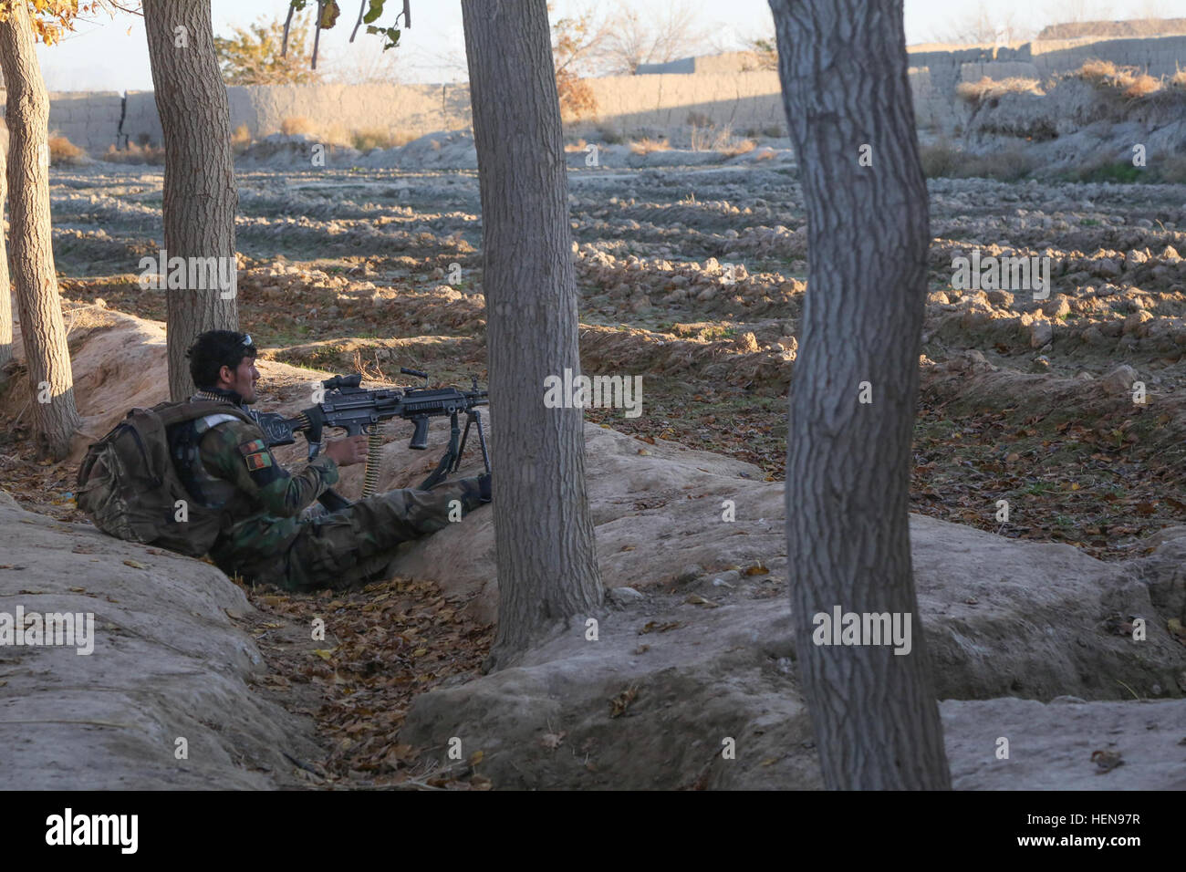 An Afghan National Army (ANA) Commando, 2nd Company, 3rd Special ...