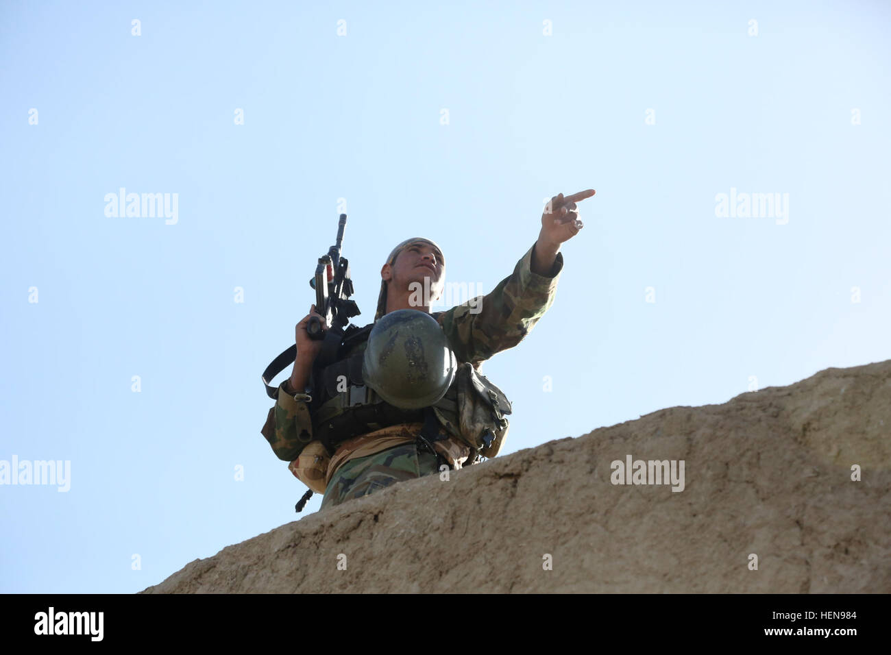 An Afghan National Army (ANA) Commando, 2nd Company, 3rd Special ...