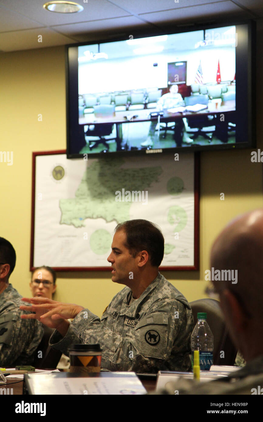 Lt. Col. Joseph Kline speaks to representatives from United States Army ...