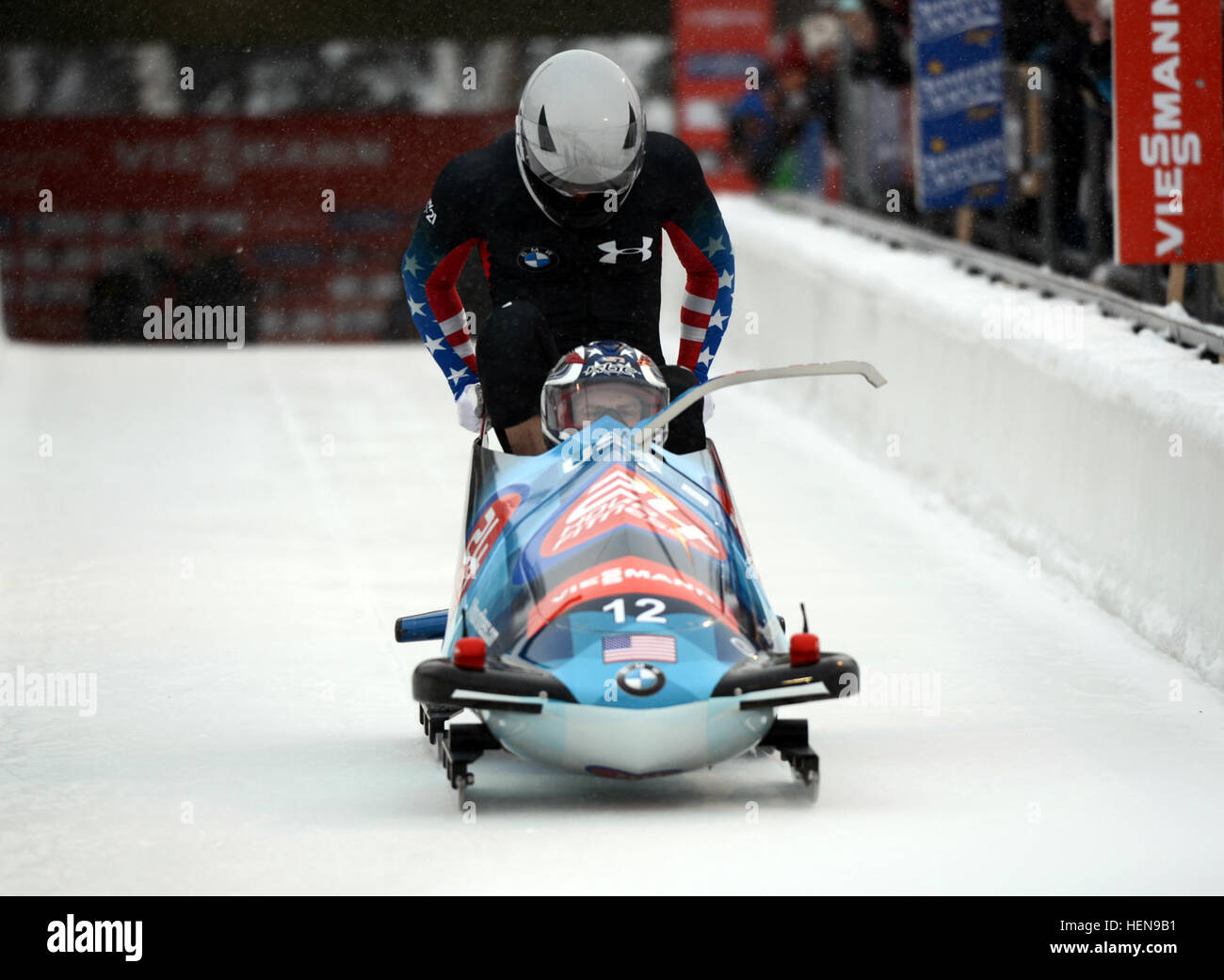 Bobsled driver Sgt. Nick Cunningham of the U.S. Army World Class ...