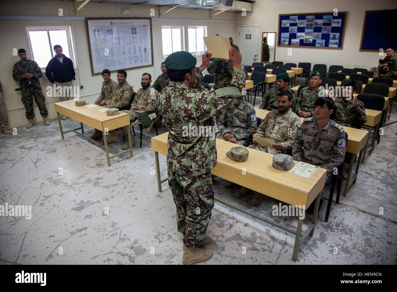 Afghan National Army soldier with the 203rd Corps shows off his ...