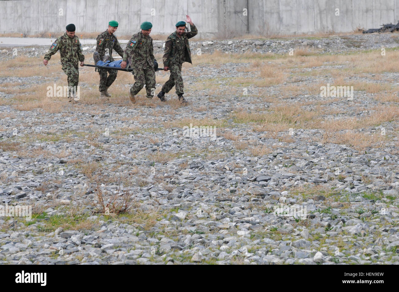 Service members and civilians of the New Kabul Compounds' medical ...