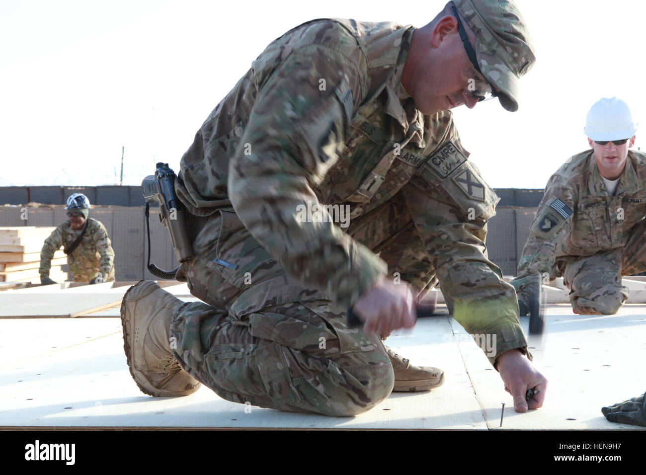 U.S. Army 1st Lt. Mason Wells with the 1151st Engineer Company, 133rd ...