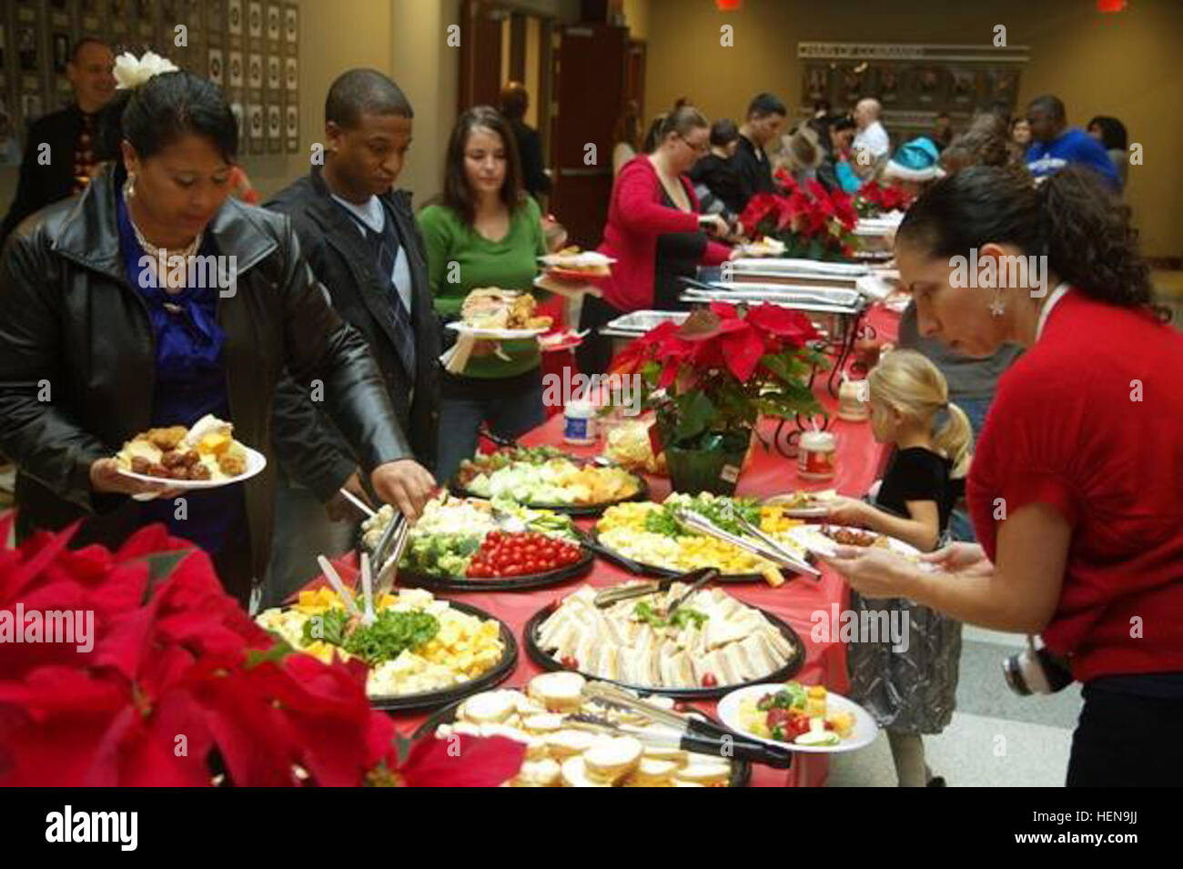 Soldiers and civilians of Headquarters and Headquarters Battalion, with ...