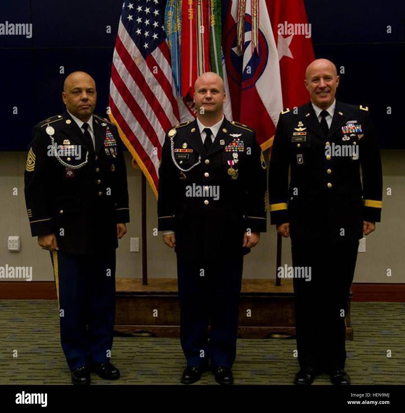 Staff Sgt. Brian Norheim (center), air and missile defense ...