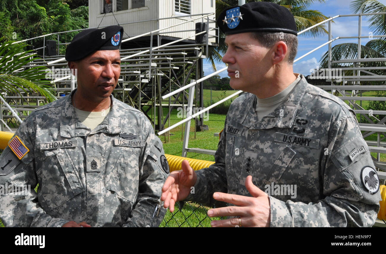 U.S. Army Lt. Gen. Jeffrey Talley, right, the chief of Army Reserve ...