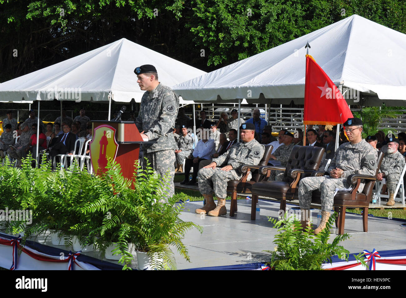 U.S. Army Lt. Gen. Jeffrey Talley, at the podium, the chief of Army ...