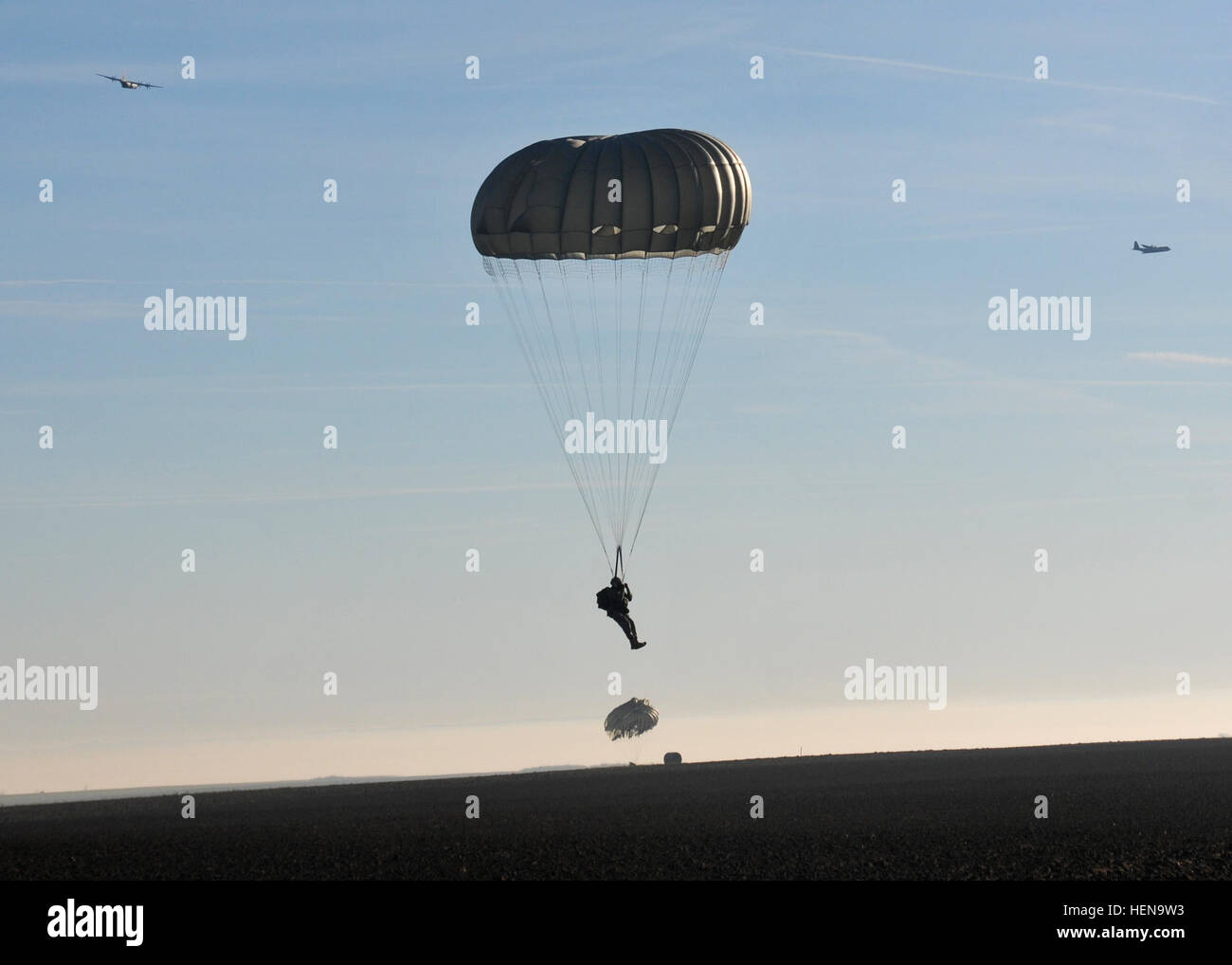 A paratrooper from the 5th Quartermaster Detachment (Airborne), 21st ...