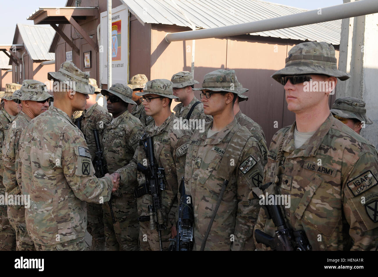 U.S. Army leaders with 4th Brigade Combat Team, 10th Mountain Division ...