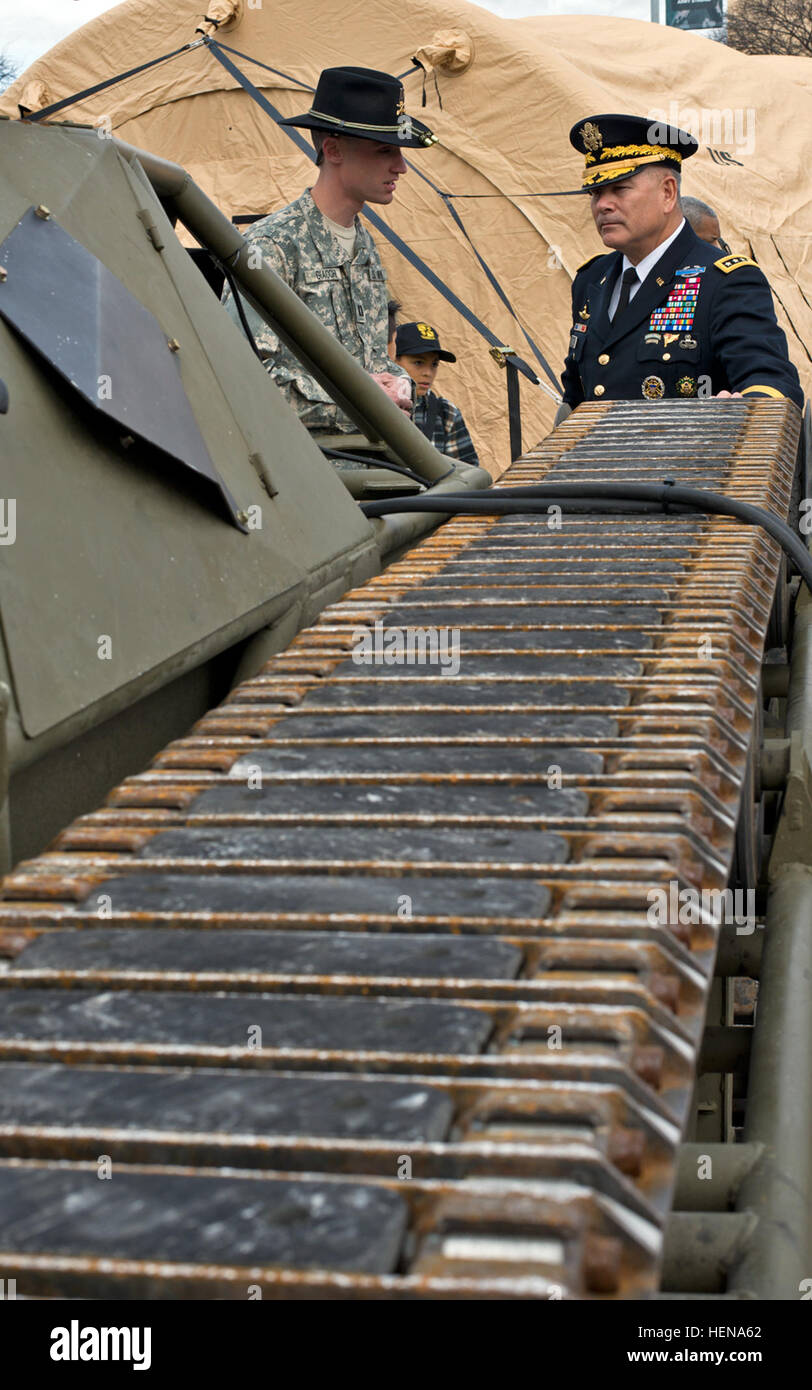 Vice Chief of Staff of the Army Gen. John F. Campbell visits with a ...