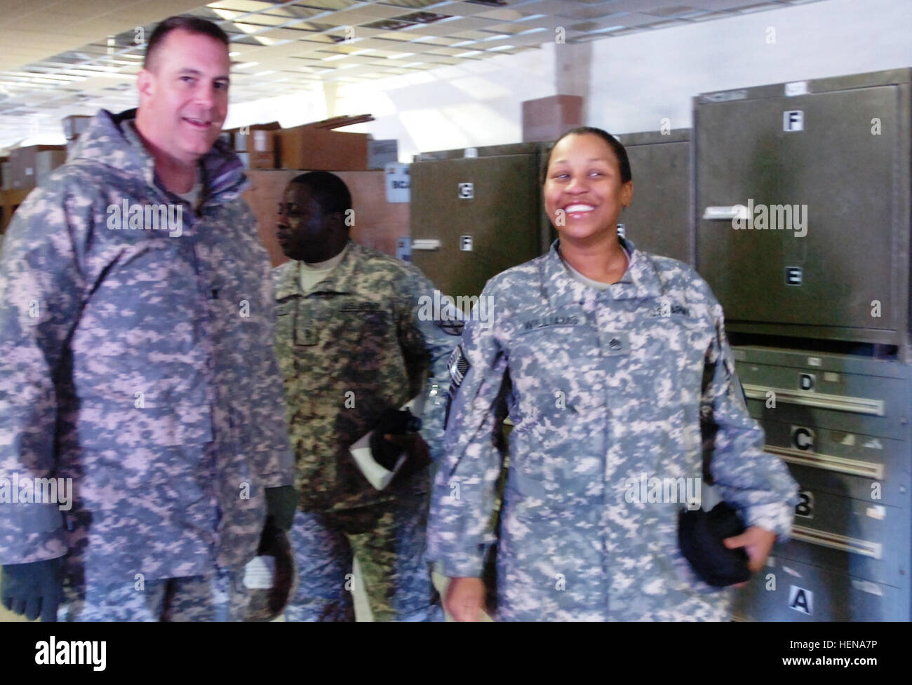 Leaders of the 1st Sustainment Brigade review operations at the Supply ...