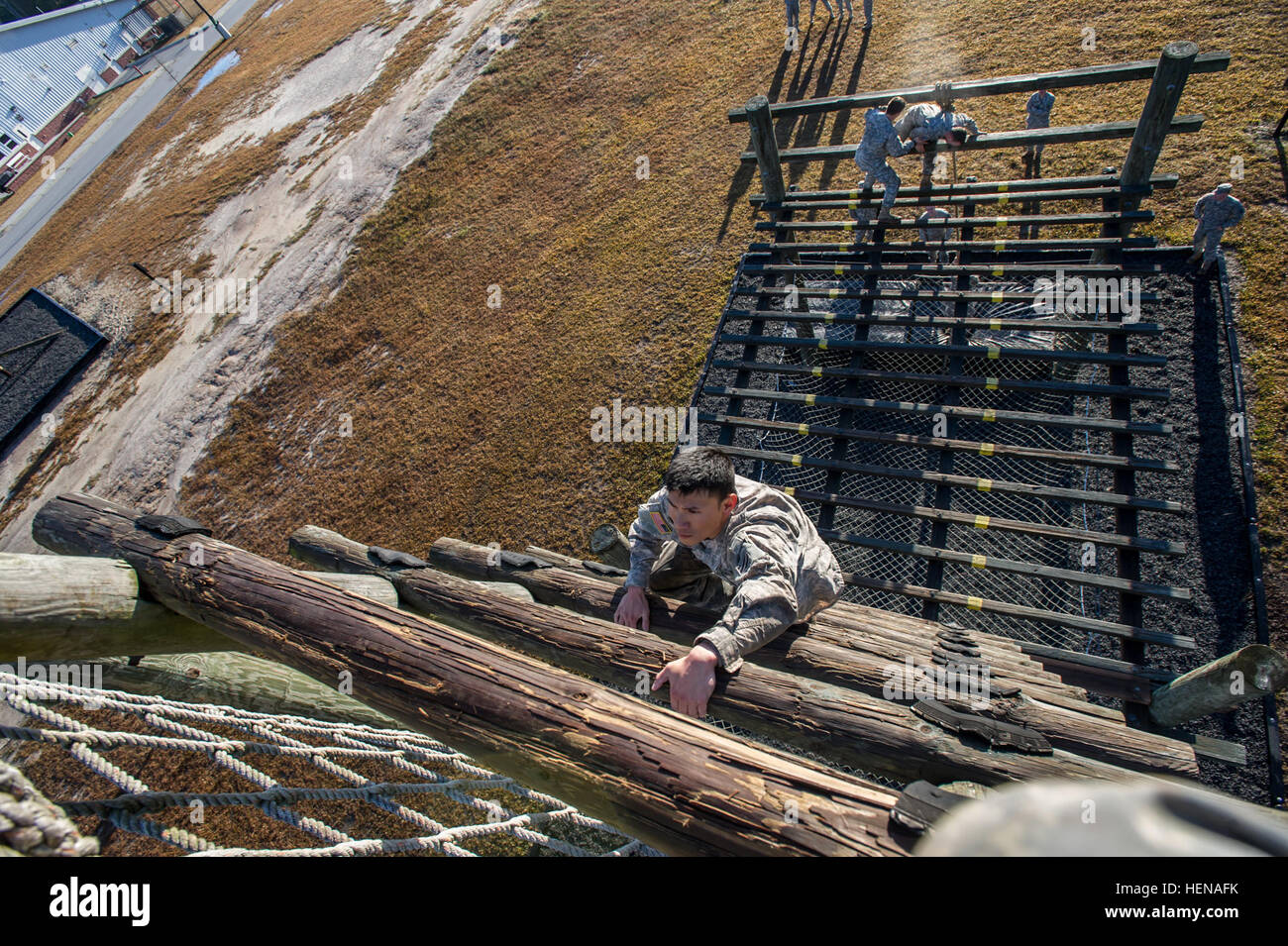 A U.S. Army soldier from Company A completes a series of physical ...