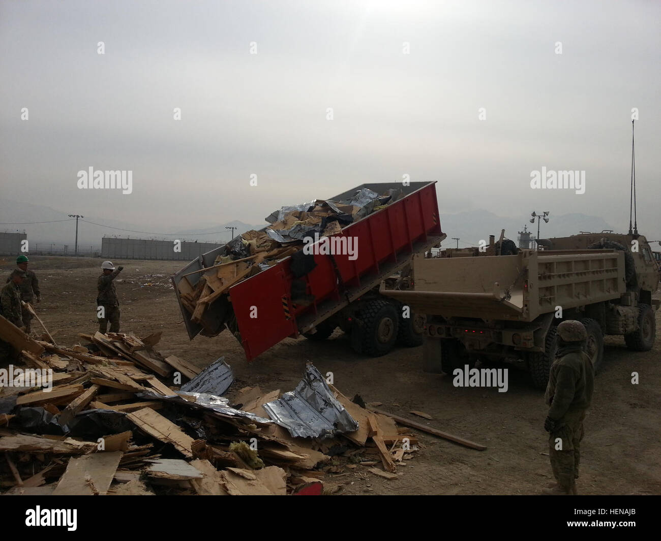 First Lt. Daniel Landers (left), a transportation officer, and Sgt ...