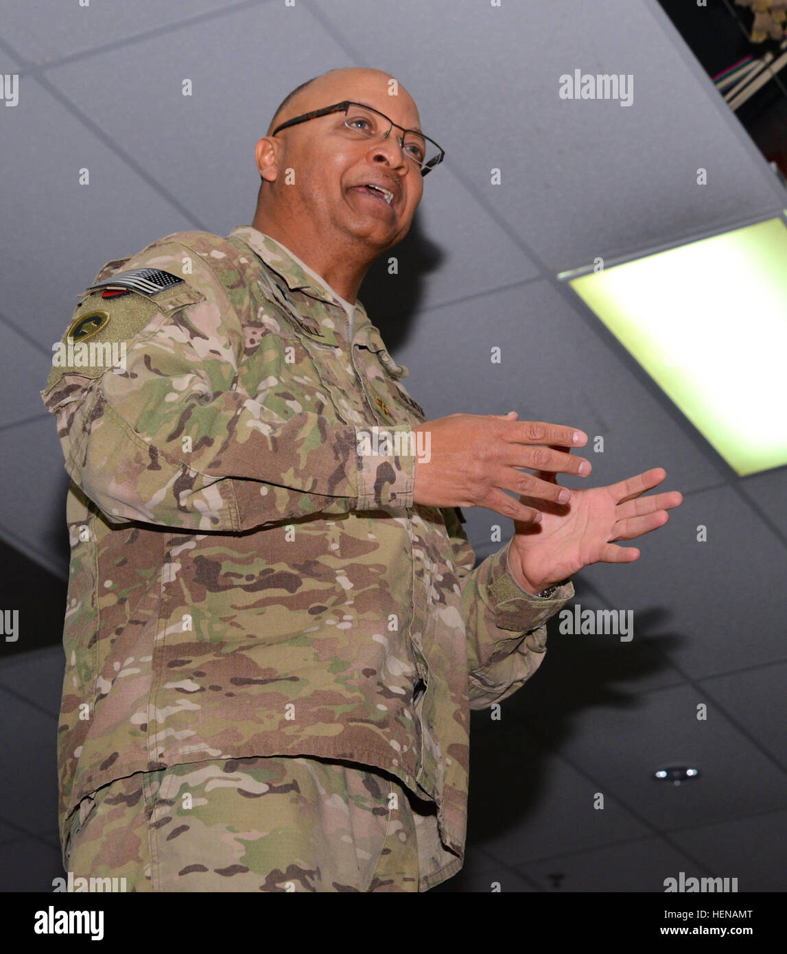 Army Maj. Henry McCaskill, Jr., the operations chaplain (forward) for ...