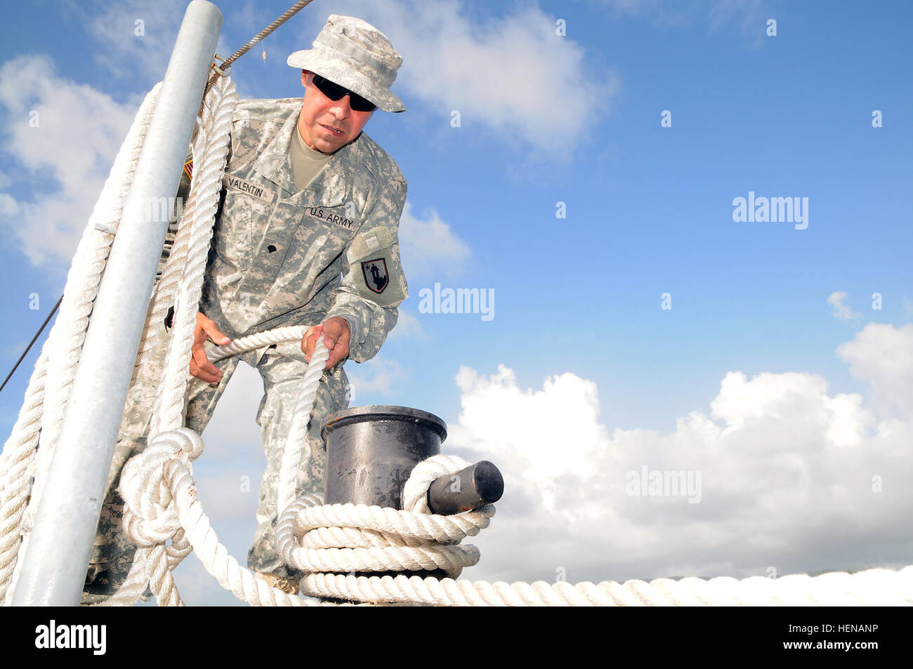 Spc. Efren Valentin, a watercraft operator with the Puerto Rico Army ...