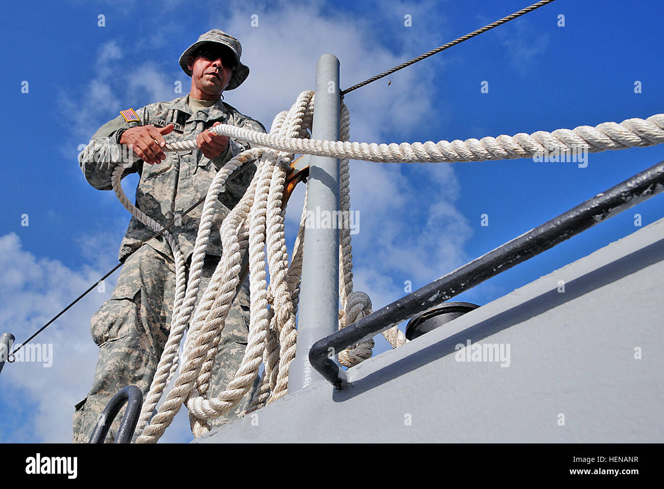 Puerto Rico Army National Guard watercraft operators assisted engineer ...