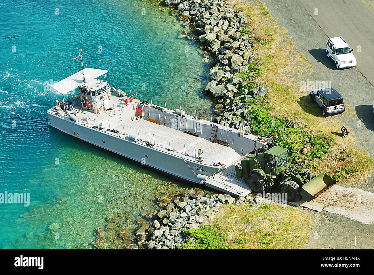A vessel of the Puerto Rico Army National Guard's Landing Craft ...