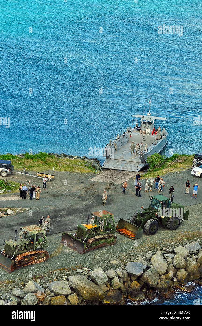 A vessel of the Puerto Rico Army National Guard's Landing Craft ...