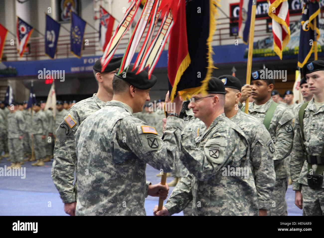 Col. Dennis S. Sullivan (right), outgoing commander, 2nd Brigade Combat ...