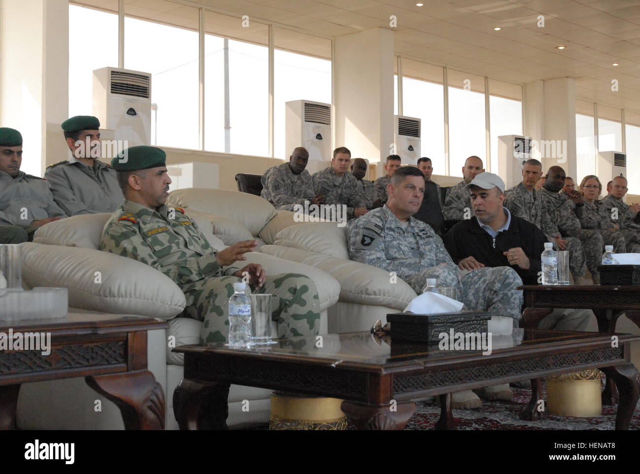 U.S. Army Col. Gregory Robinette, commander, 371st Sustainment Brigade ...