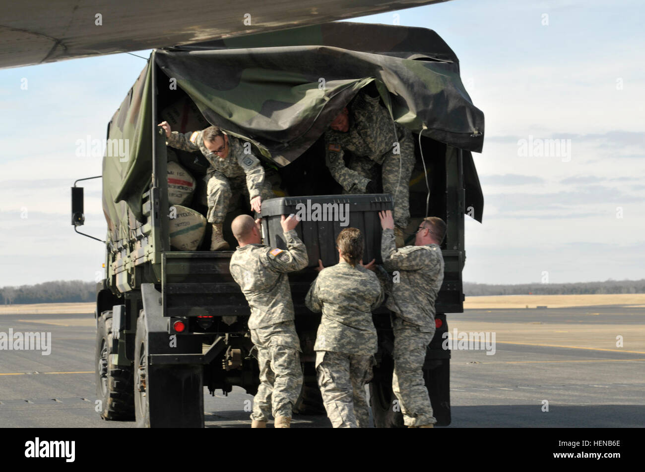 The command staff of the 168th Military Police Battalion load the last ...
