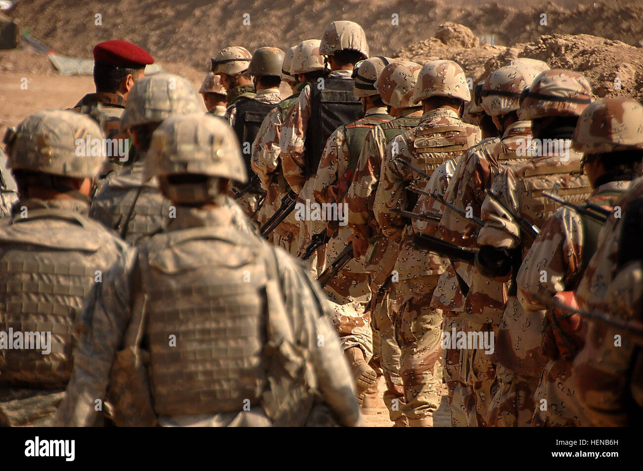Iraqi Army (IA) Soldiers from the 2nd Light Infantry Battalion, 3rd ...