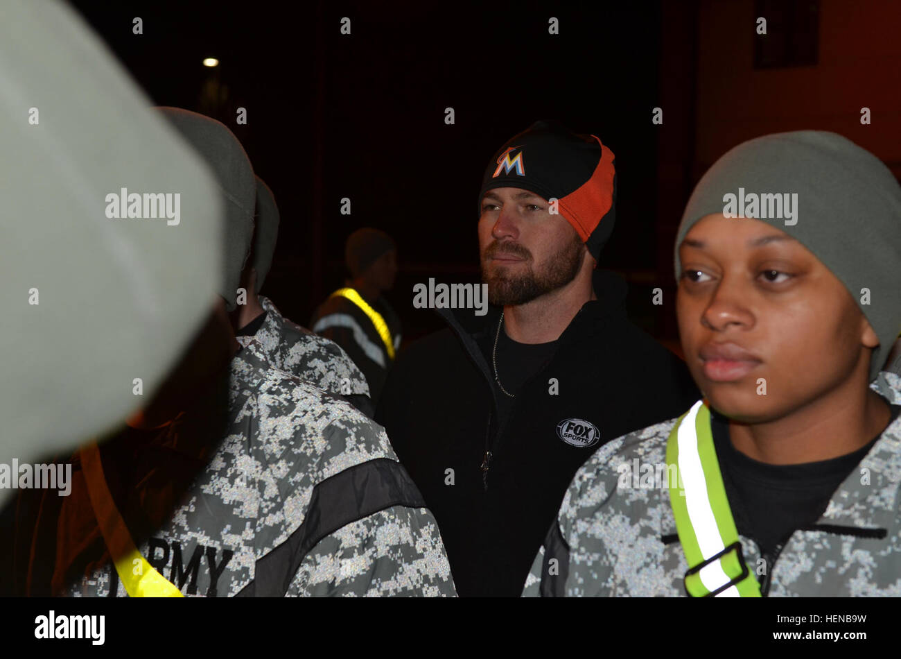 Miami Marlins pitcher Mike Dunn participates in a physical readiness ...