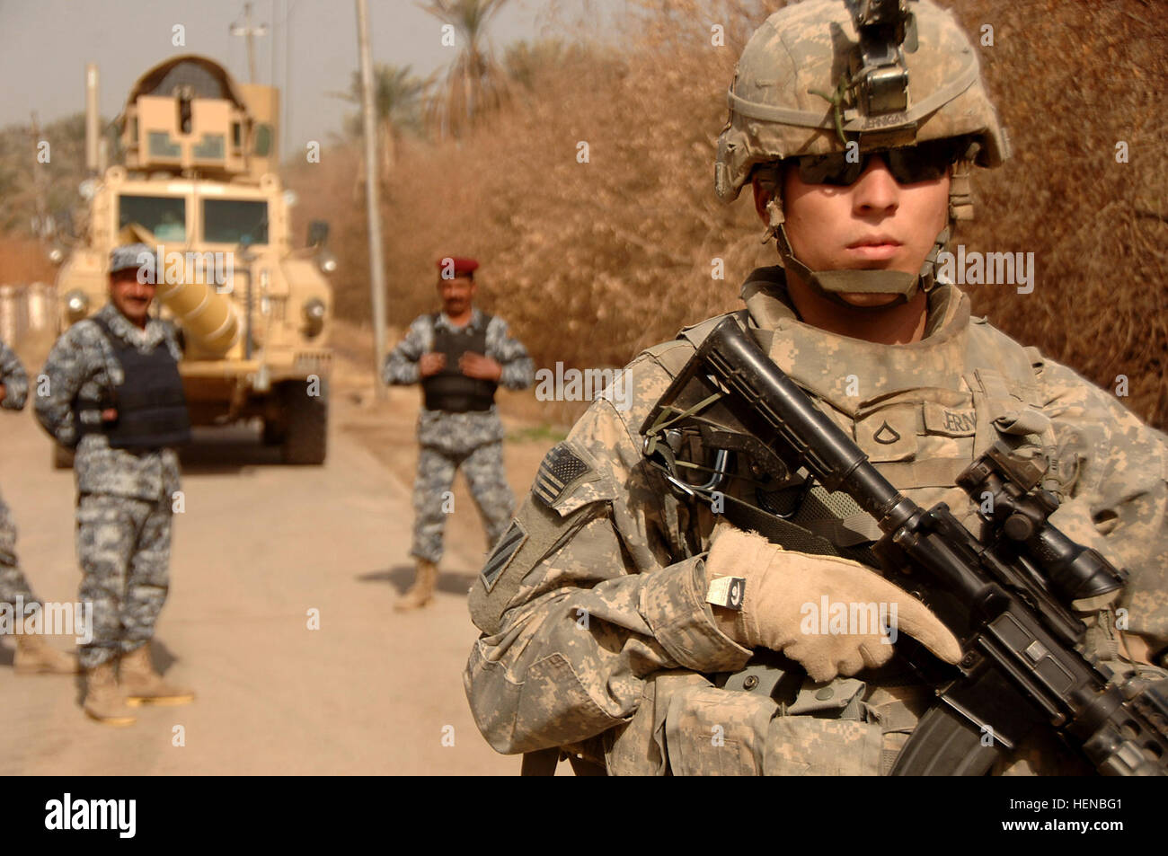 A U.S. Army Soldier from Alpha Company, 1st Battalion, 15th Infantry ...