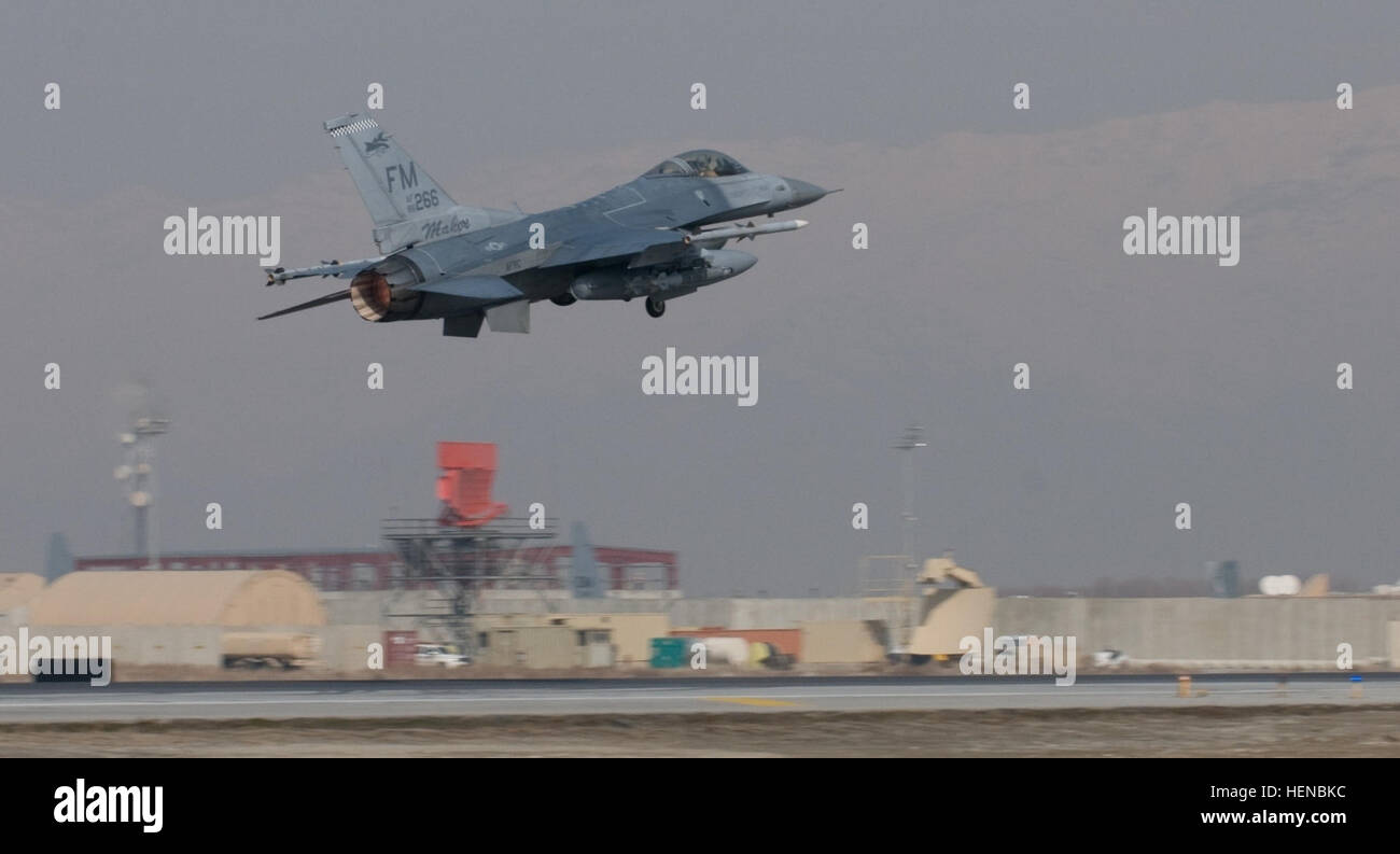 An F-16 fighter jet, piloted by U.S. Air Force Maj. Sean "Hooligan ...