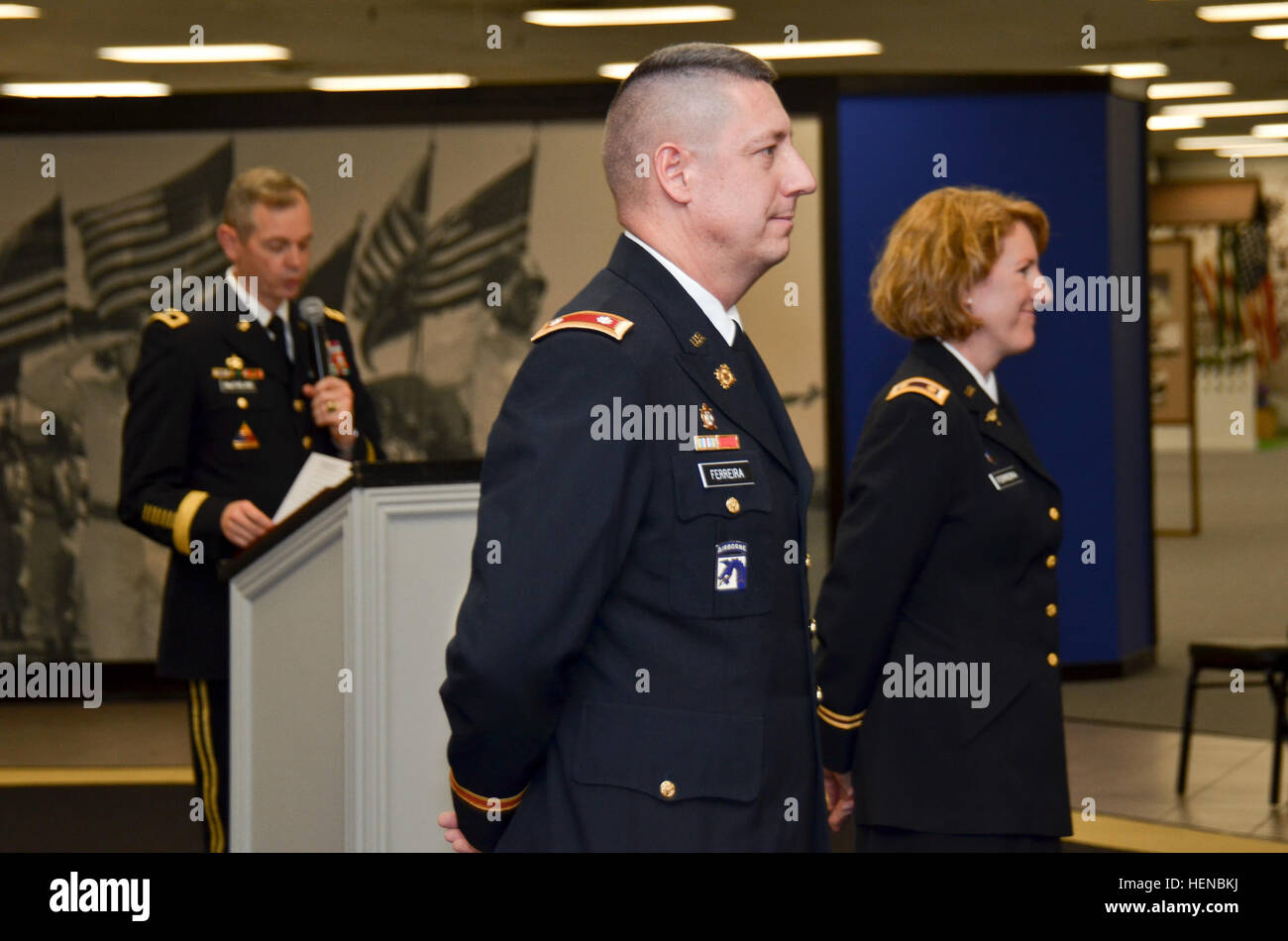 Army Maj. Stacey Ferreira (Right) and her husband Army Lt. Col. Jay M ...