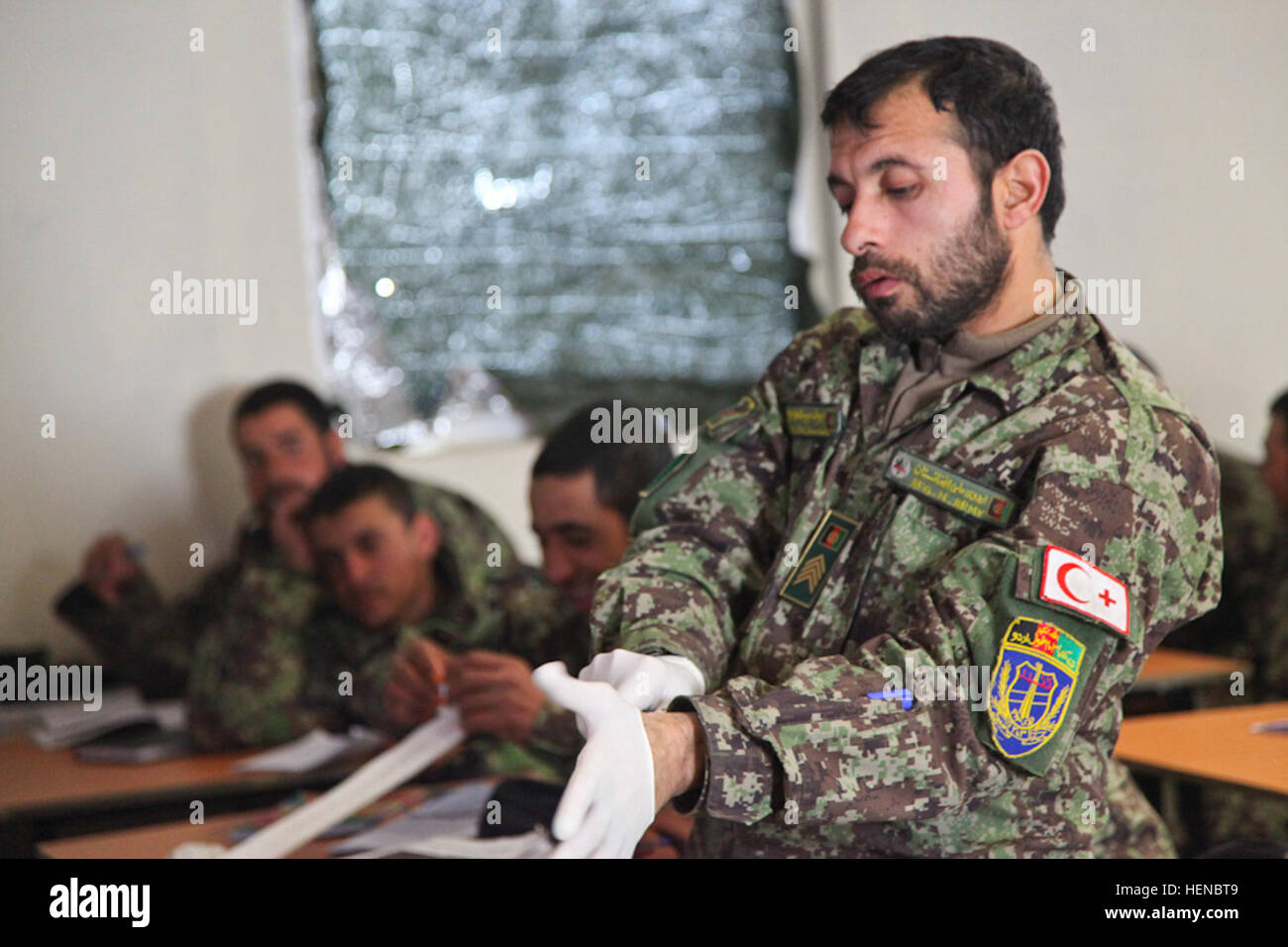 Afghan National Army soldiers of the 203rd Thunder Corps prepare for a ...
