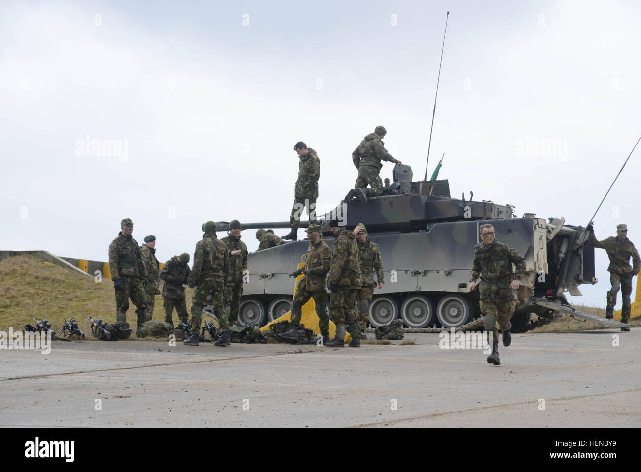 Charlie Company, 44th Mechanized Battery Infantry Regiment, conducted ...