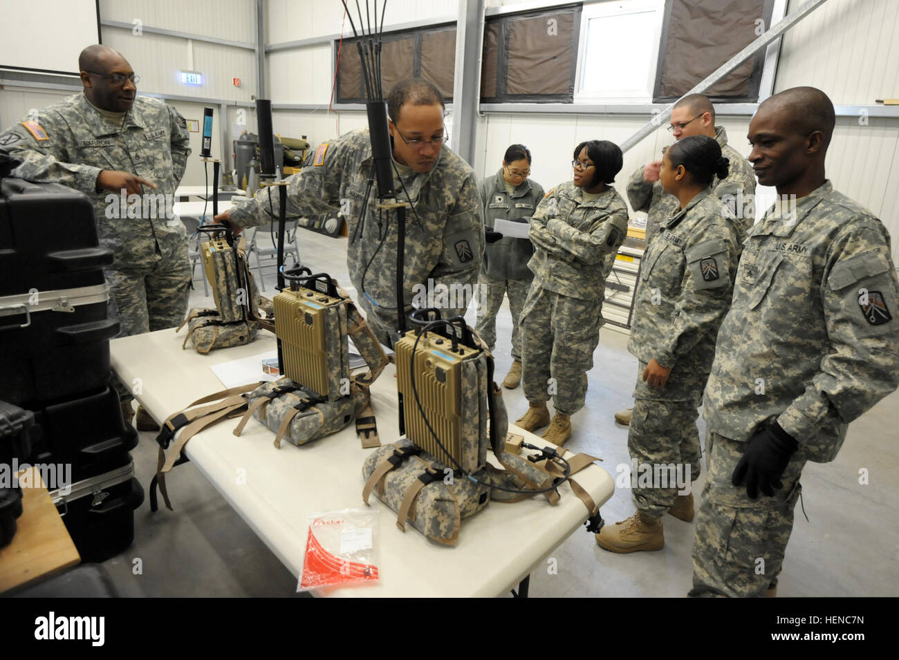 U.S. Soldiers assigned to Alpha Detachment, 106th Finance Company, 18th ...