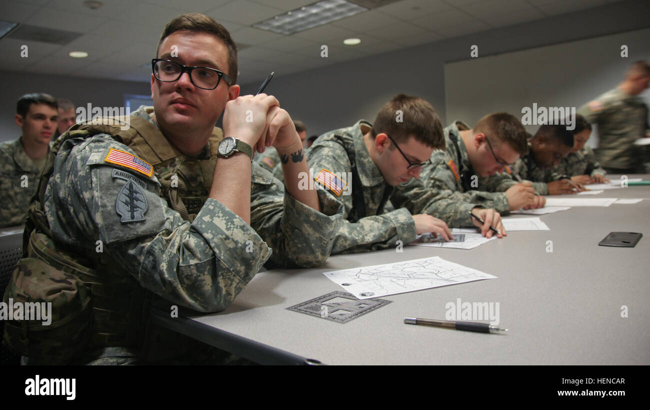 U.S. Army Soldiers of the 55th Signal Company (Combat Camera) plot land ...