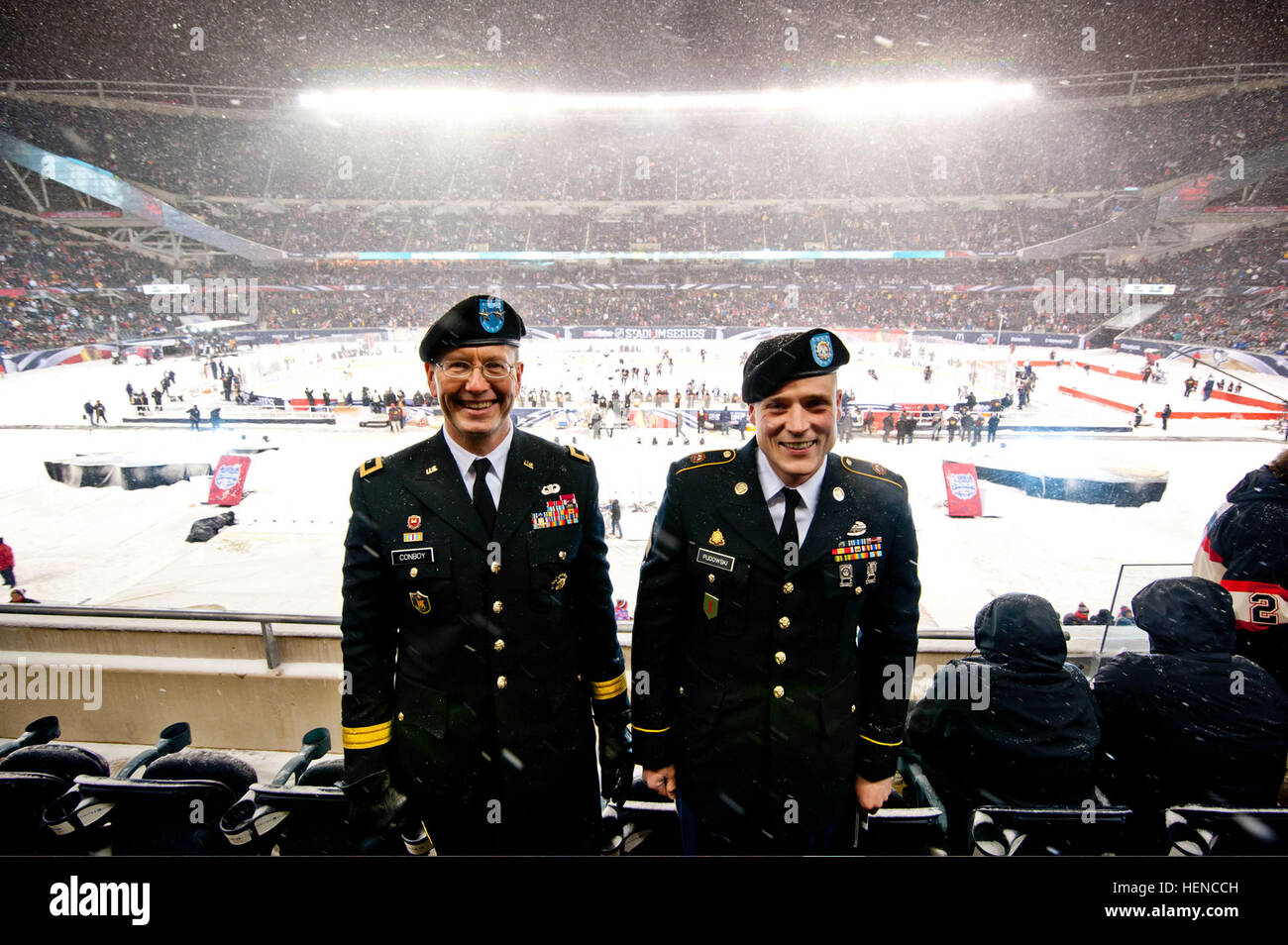 U.S. Army Maj. Gen. David J. Conboy, left, the commander of the 416th ...