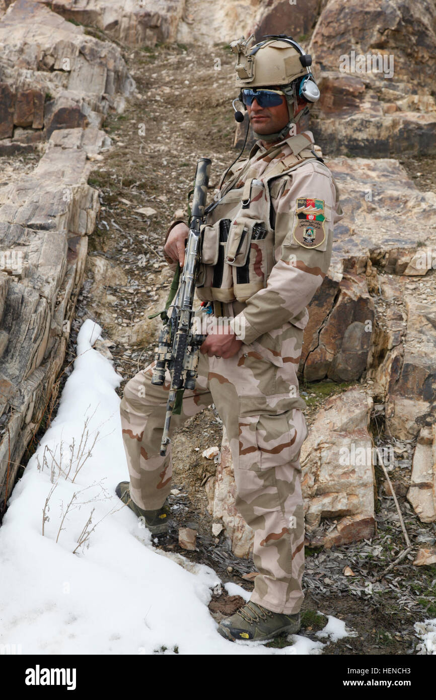 An Afghan patrolman of the Provincial Response Company (PRC), Task Unit ...