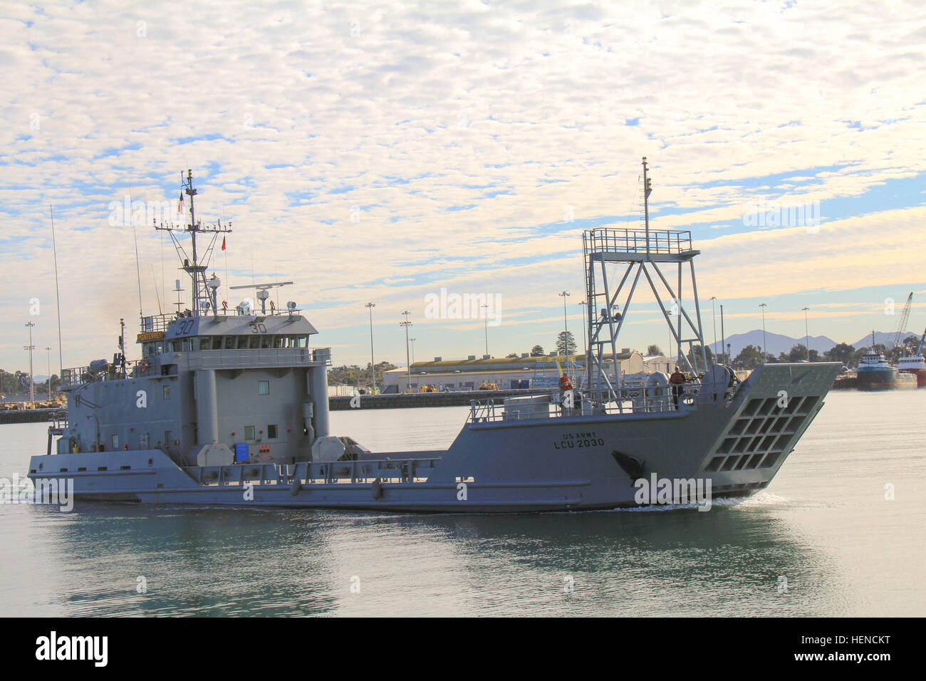 U.S. Army Vessel Monterrey (LCU 2030), with Soldiers from the 481st ...