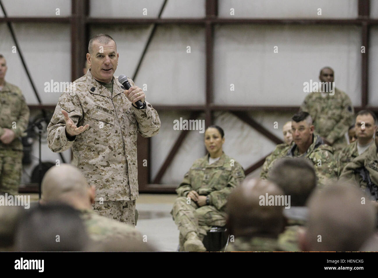U.S. Marine Corps Sgt. Maj. Bryan Battaglia, the senior enlisted ...