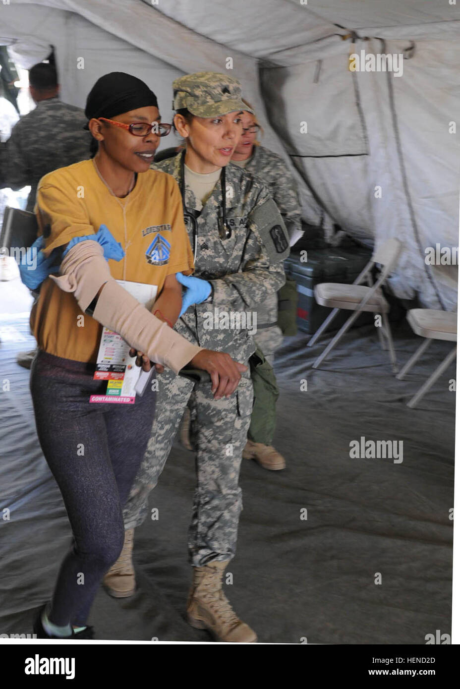 Sgt. Leticia Balderao, a combat medic with the 566th Area Support ...